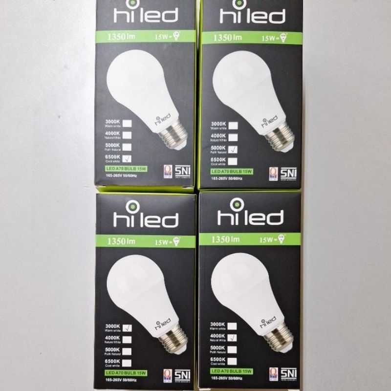 Jual Bohlam Led Hiled 15Watt 220Volt 3000K - 4000k - 5000k - 6500k ...