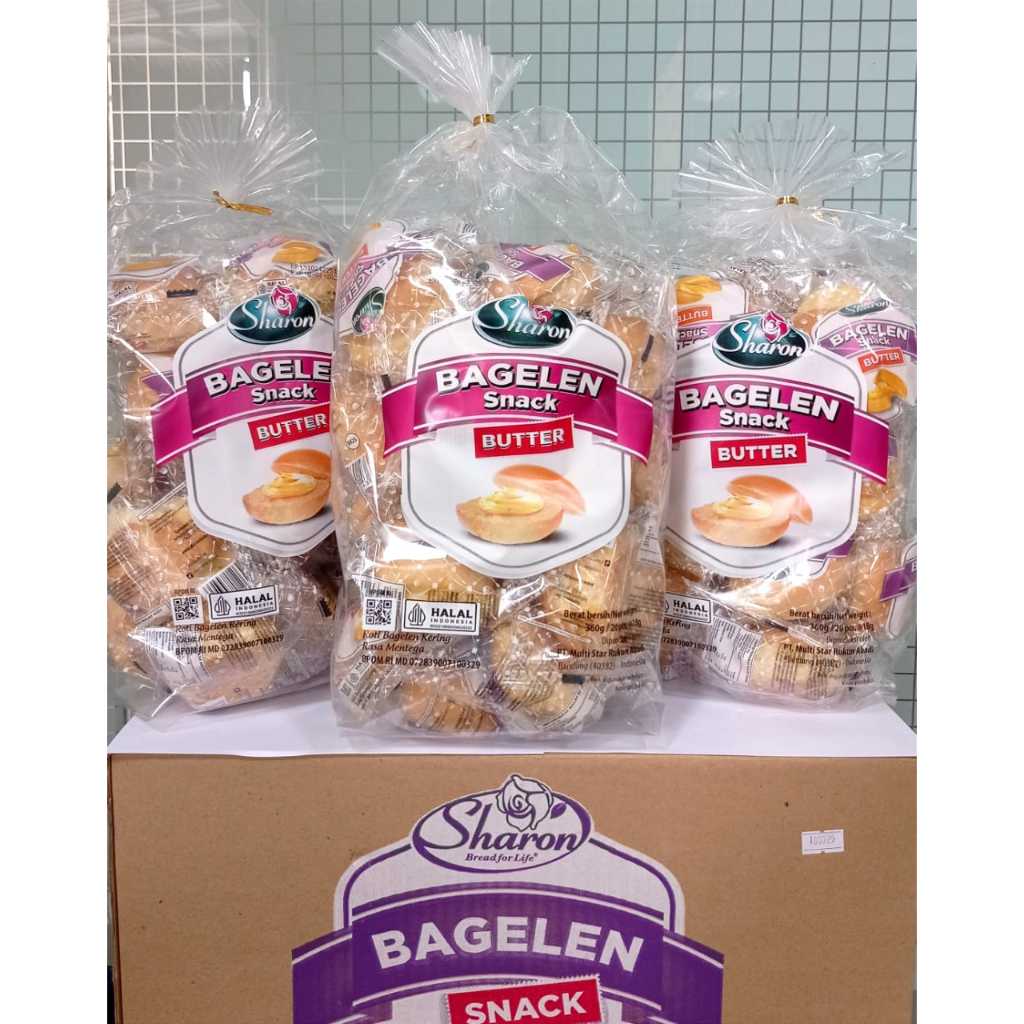 Jual TERMURAH!! SHARON BAKERY ROTI BAGELAN RASA BUTTER ISI 20 pc ...
