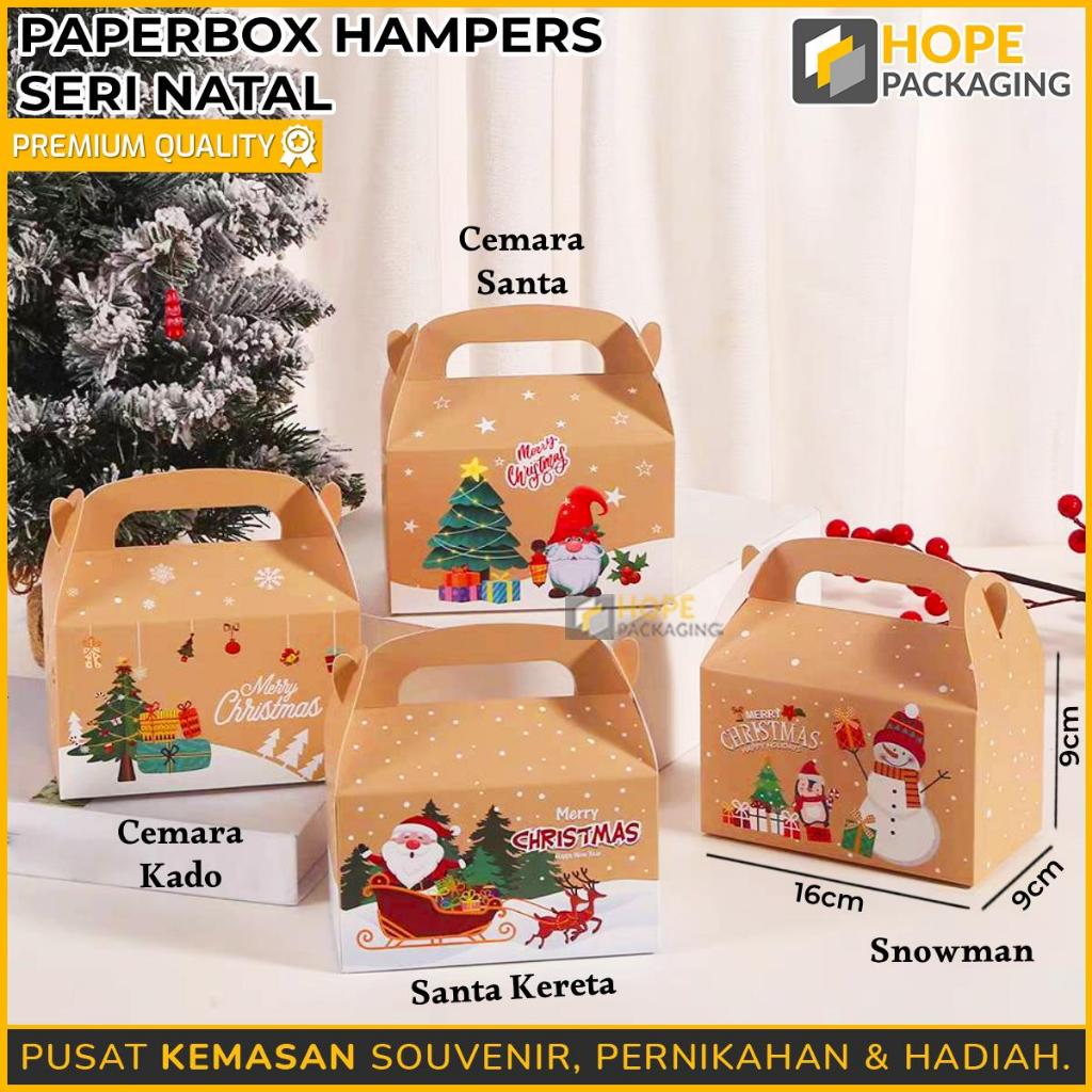 Jual Paper Box Hampers Natal / Kotak Kado Merry Christmas / Box ...