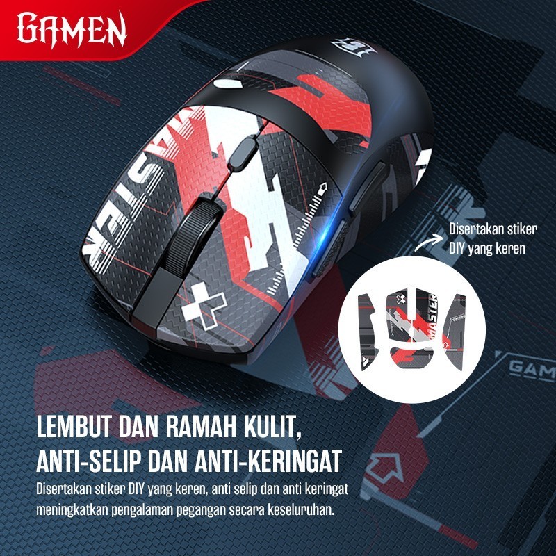 Jual Gamen Master 3 mode Wireless Mouse Gaming Rechargeable Pixart PAW ...