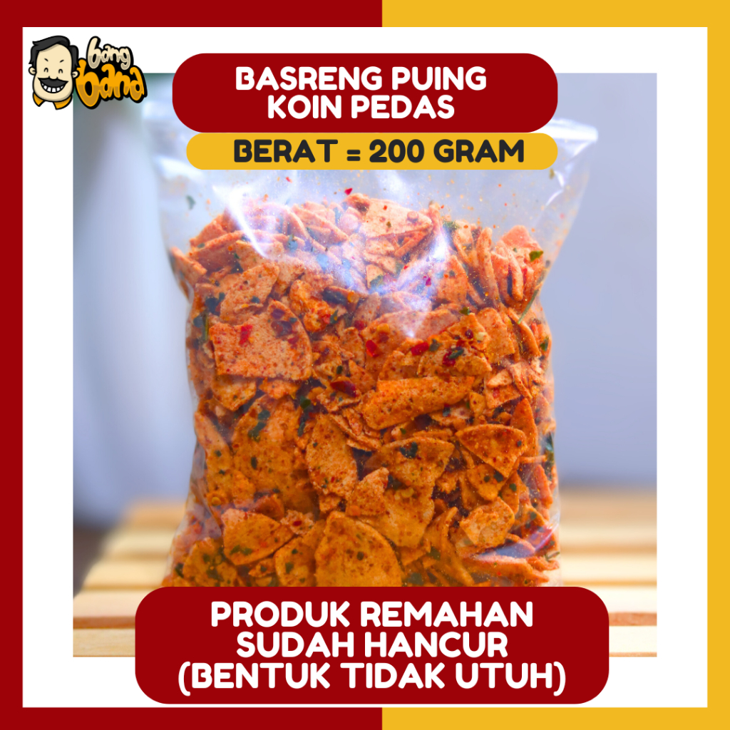 Jual Basreng Koin Pedas Cikruh Kemasan Puing Remahan 200 Gram | Shopee ...