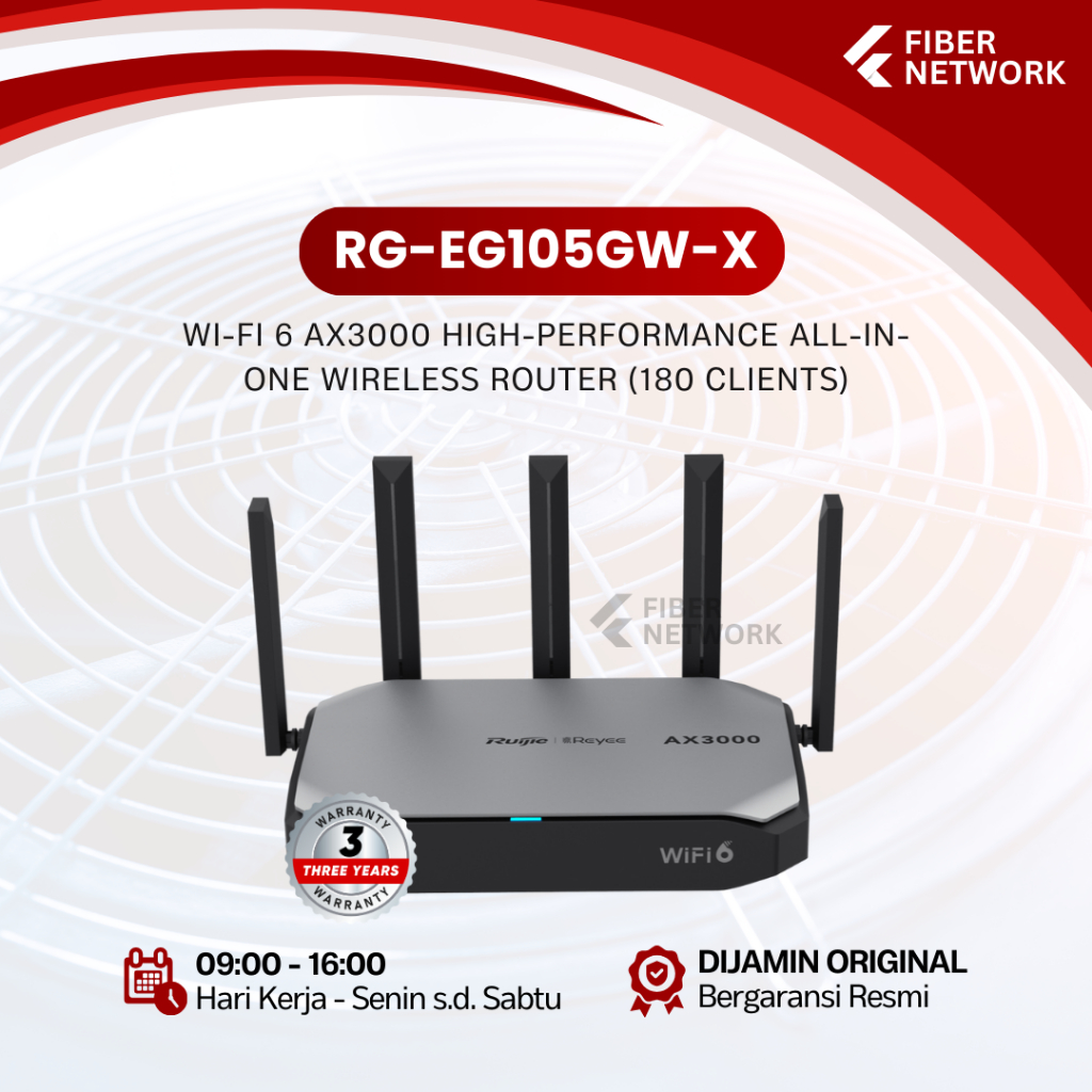 Jual RUIJIE REYEE RG-EG105GW-X Wi-Fi 6 AX3000 High-performance All-in-One Wireless Router ...