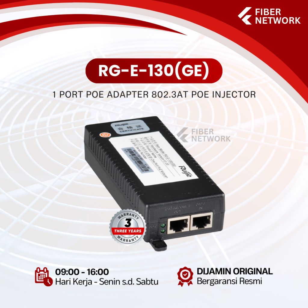 Jual RG-E-130(GE) RUIJIE REYEE 802.3AT STANDARD POE ADAPTER | Shopee ...