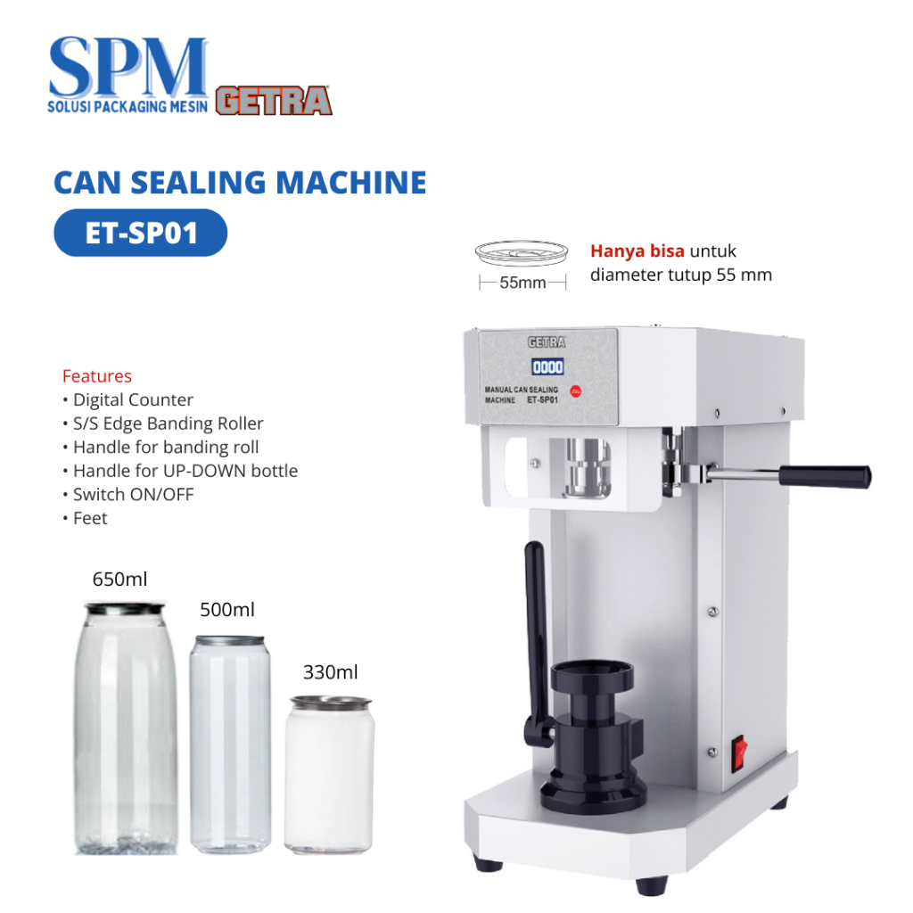 Jual Mesin Segel Tutup Kaleng Alumunium / Can Sealing Machine / Mesin ...