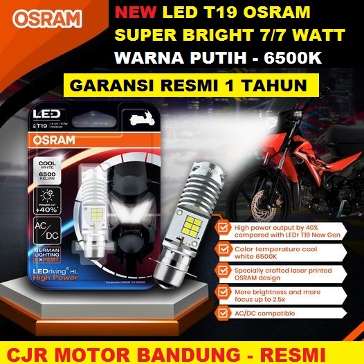 Jual OSRAM T19 LED 7 WATT SUPER TERANG PUTIH LAMPU DEPAN LED MOTOR BEAT MIO JUPITER SUPRA ...