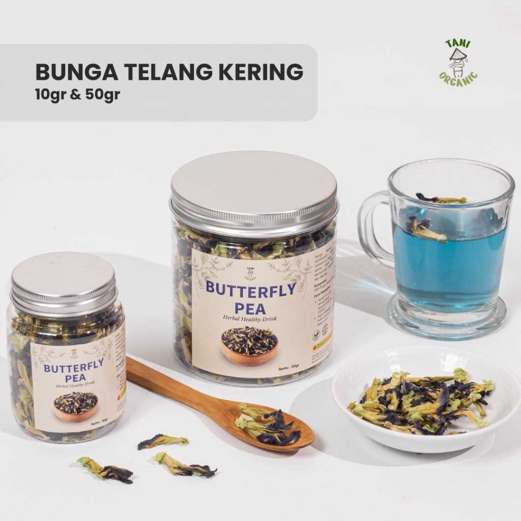 Jual Tani Organic Bunga Telang Kering - Dried Butterfly Pea Tea Tani ...
