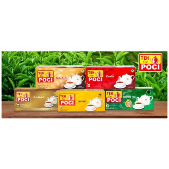 Jual Teh Celup Cap POCI Varian Aroma Rasa isi 2gr x 25 pcs | Shopee ...