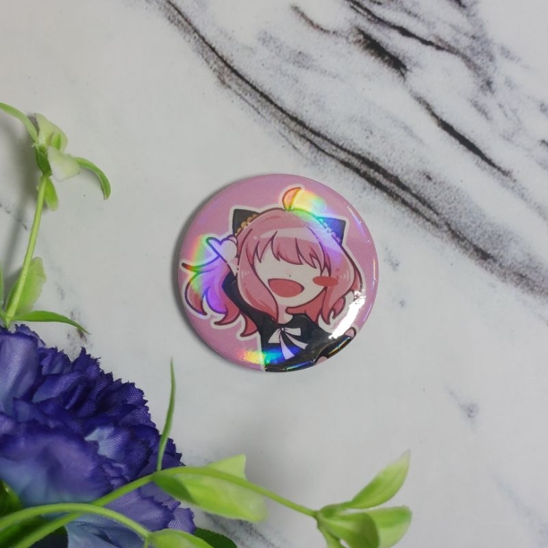 Jual Anya Forger Fanmerch｜Hologram Pin Button 44 mm｜Pin badge peniti ...