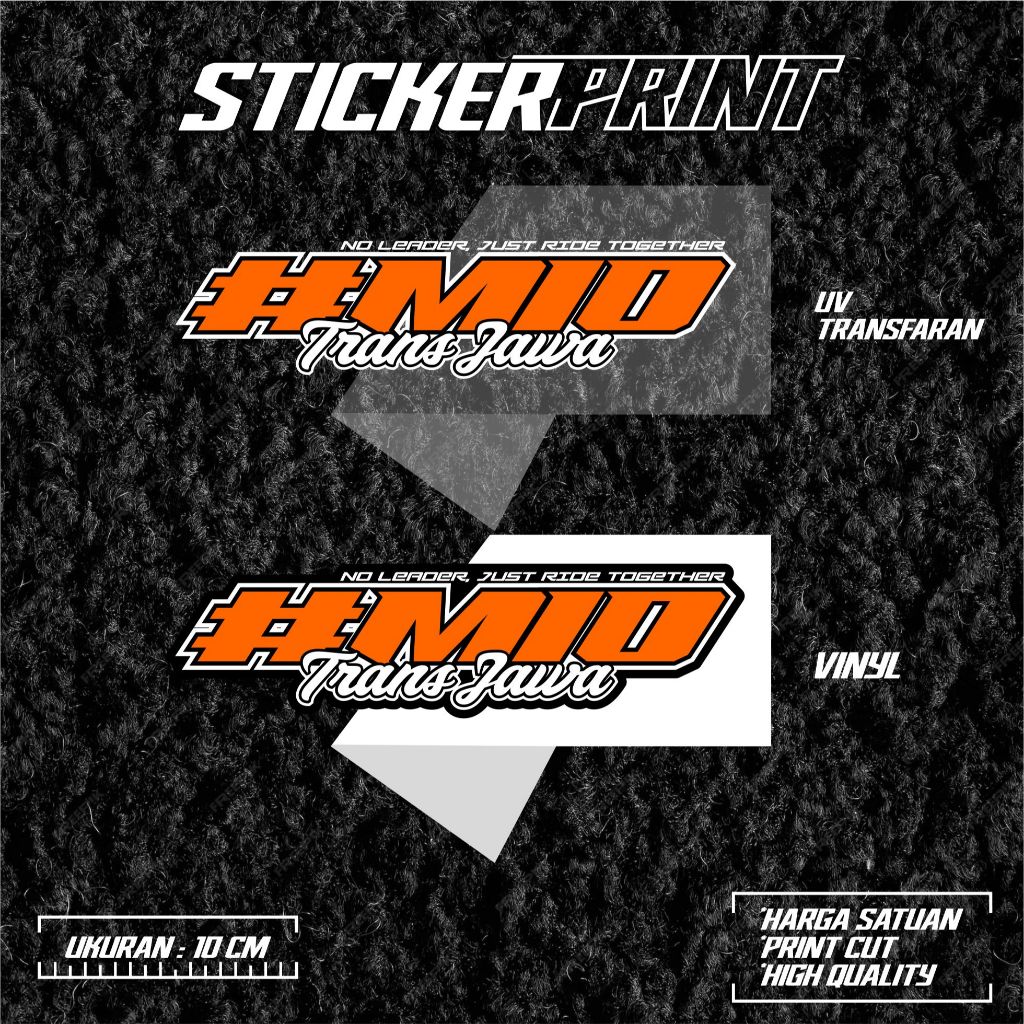 Jual Sticker Mio Trans Jawa Stiker Motor Stiker Mobil Stiker Helm ...