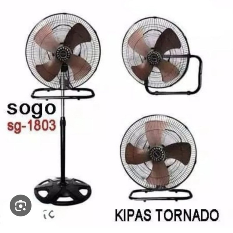 Jual SOGO STAND FAN 18 3in1 | KIPAS ANGIN BESI TORNADO | Shopee Indonesia