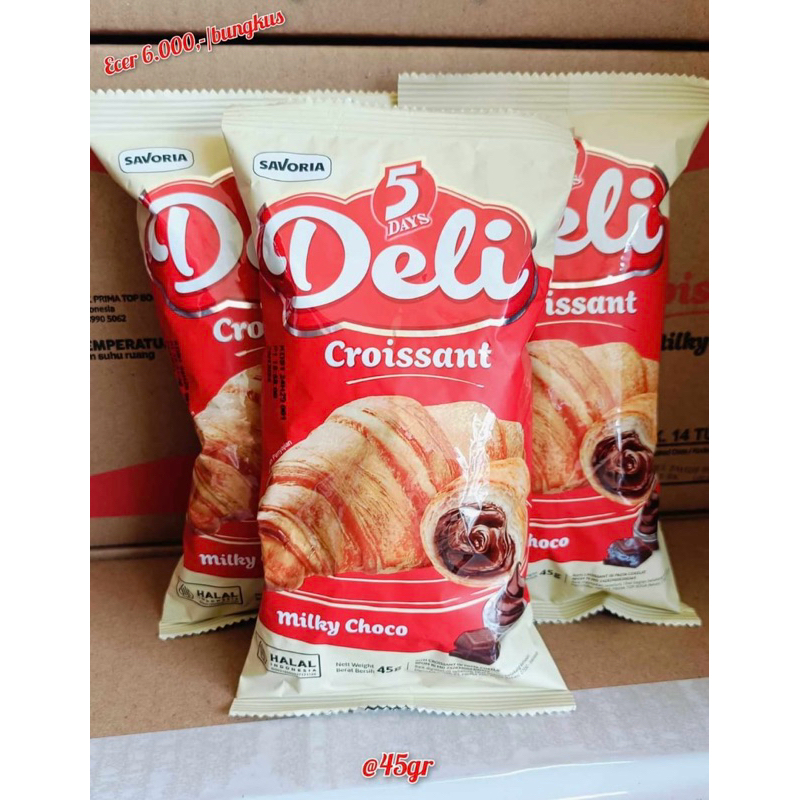 Jual DELI CROISSANT 45gr RASA MILKY CHOCO | Shopee Indonesia