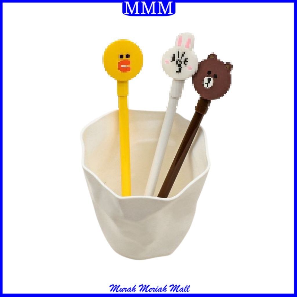 Jual MMM Pena Karakter Gel Beruang Coklat Kelinci Putih Bebek Kuning ...