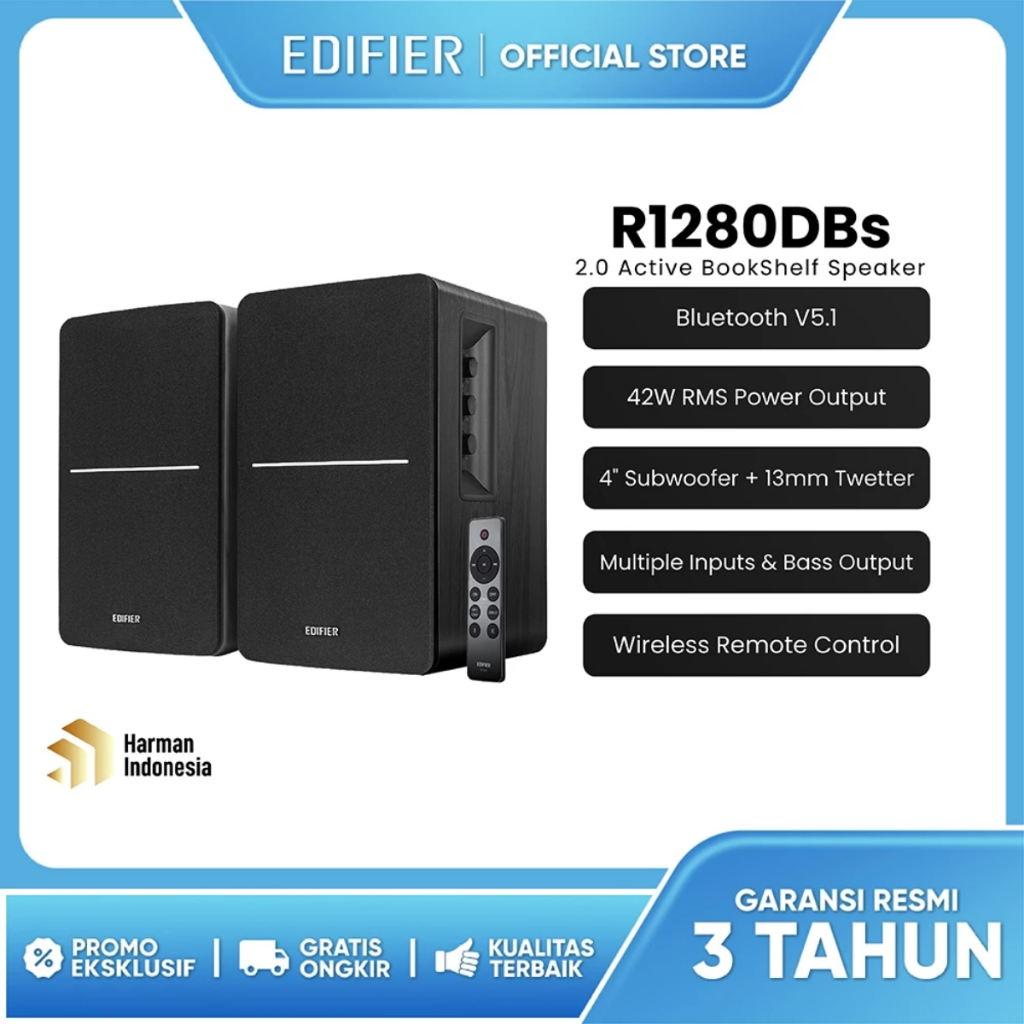 Jual EDIFIER R1280DBs 2.0 Active Bookshelf Speaker Bluetooth Wireless | Shopee Indonesia