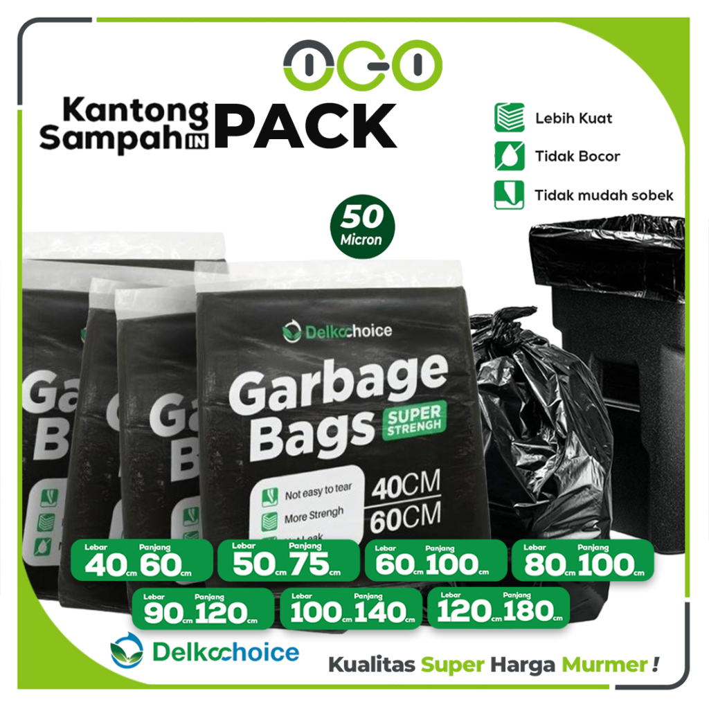 Jual Plastik Sampah Pack Semua Ukuran Hitam Kantong Kresek / Trash Bag / Garbage Bags Tebal ...