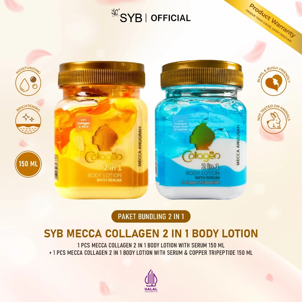 Jual Bundling 2in1 Mecca Lotion (Mecca 2in1 DNA + Mecca 2in1 Peptide ...