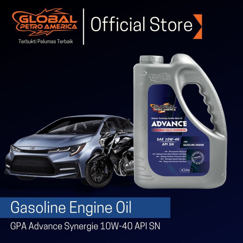 Jual Oli Advance Synergie 10W-40 API SN Global Petro America 4L ...