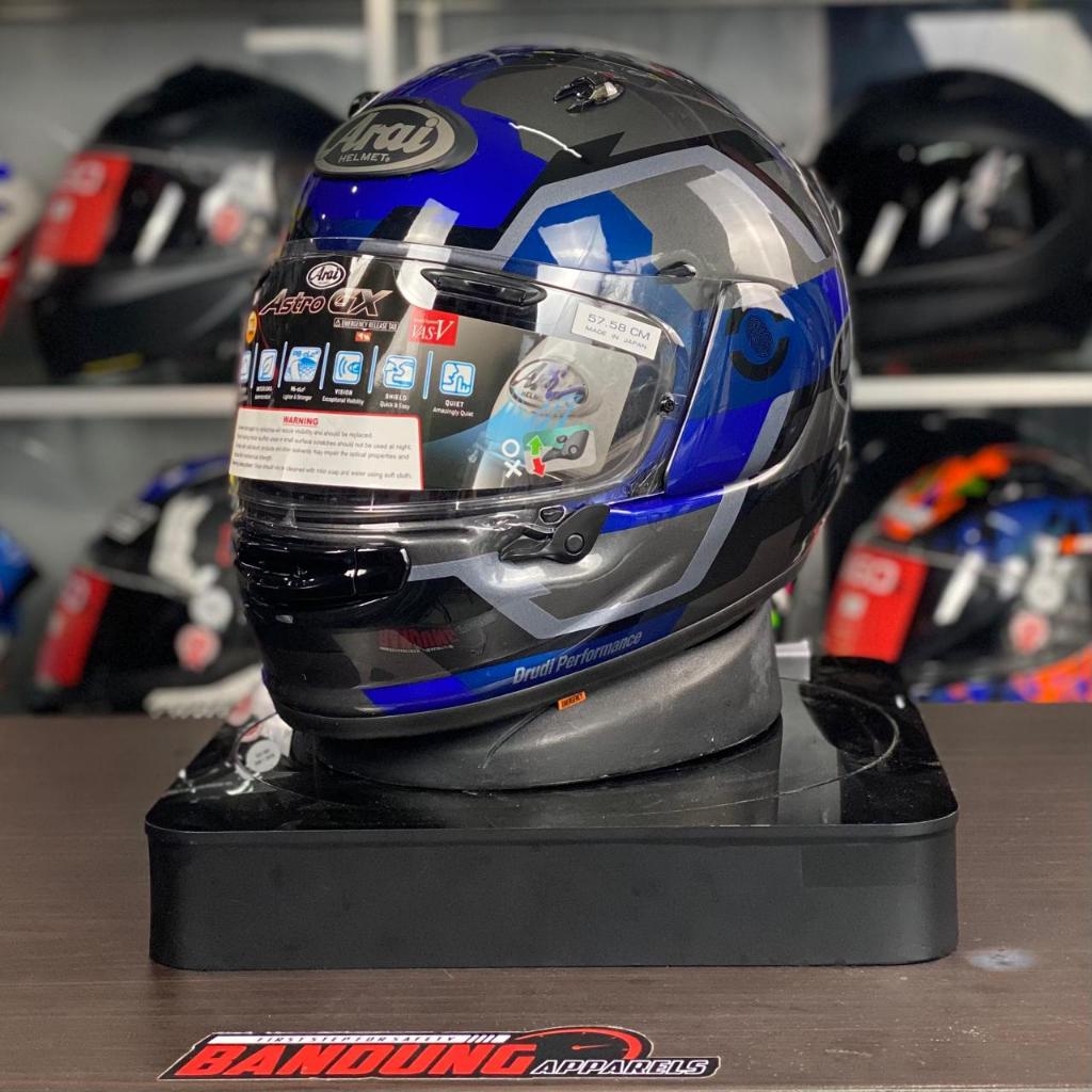 Jual Helm Motor Full Face Helmet Arai Astro GX New Face Blue SNI Japan ...
