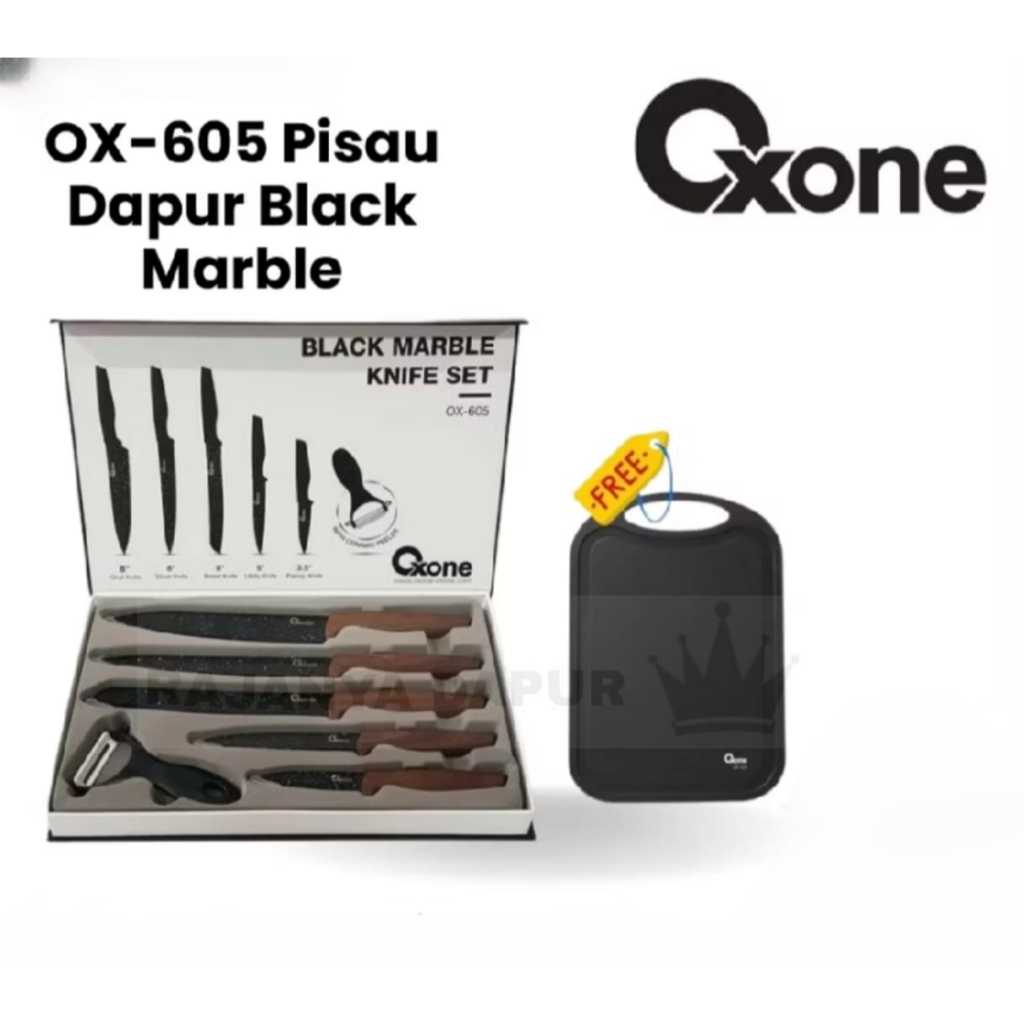 Jual Oxone pisau set marble ox 605- Oxone Black Marble Knife Set OX-605 - pisau set oxone ...