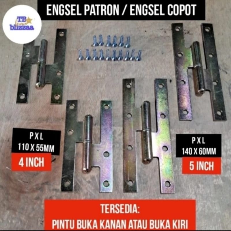 Jual Engsel Patron 4" 5" Tebal + Skrup Engsel H 4" 5" + Skrup Engsel ...