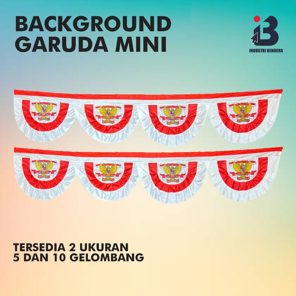 Jual BENDERA BACKGROUND GARUDA JADUL (3,5 METER) 5 GELOMBANG | Shopee ...