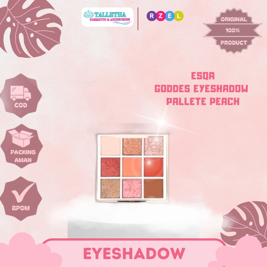 Jual ESQA Goddess Eyeshadow Palette - Peach | Shopee Indonesia