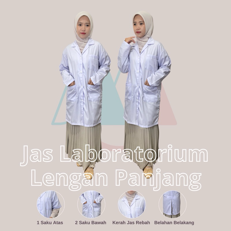 Jual Jas laboratorium medis / Jas Lab Oxford Original lengan panjang ...