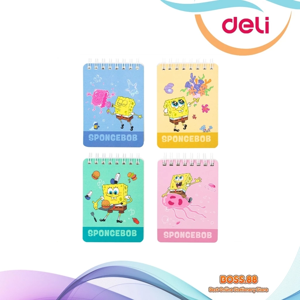 Jual NOTES SPIRAL DELI A7 LA-7100 SPONGEBOB (1 PCS) | Shopee Indonesia