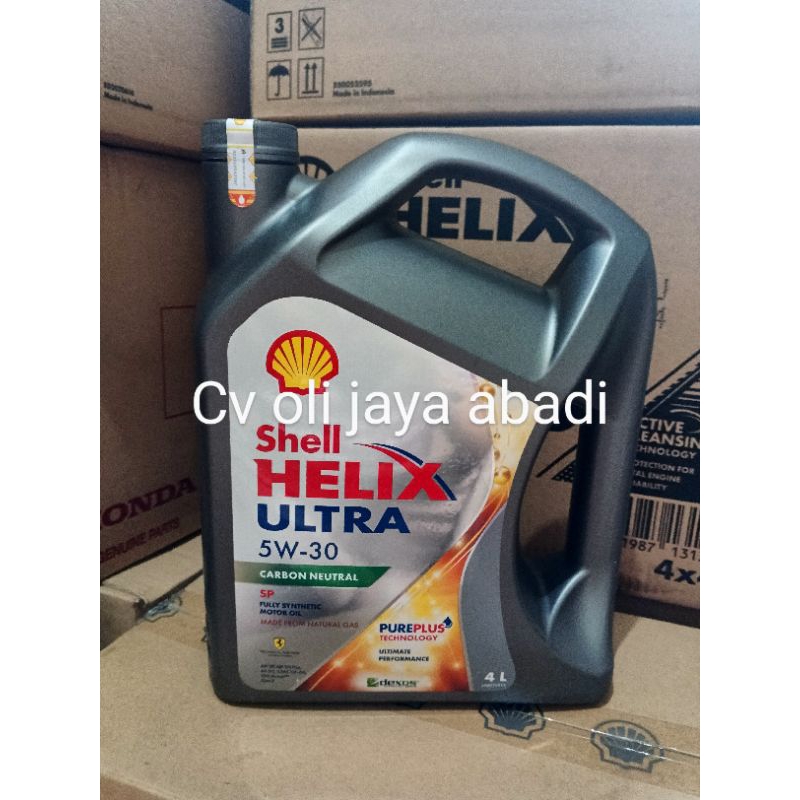 Jual OLI SHELL HELIX ULTRA 5W-30 4 LITER ORIGINAL BARCODE | Shopee ...