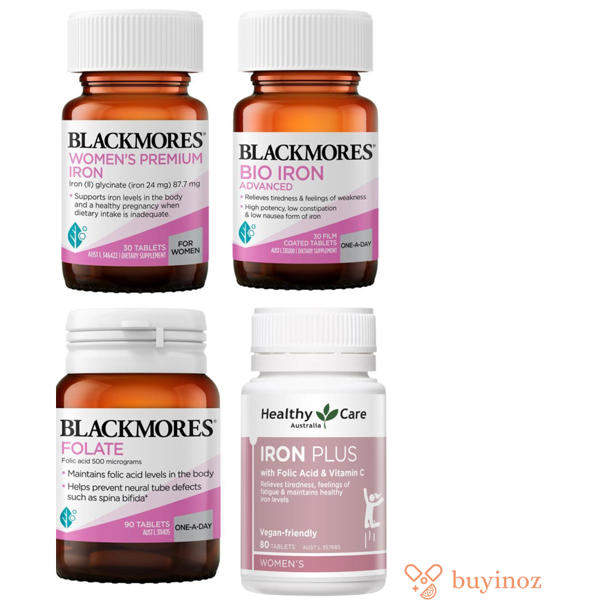 Jual Healthy Care Iron Plus 80 Tablets or BM Bio Premium Iron Advanced ...