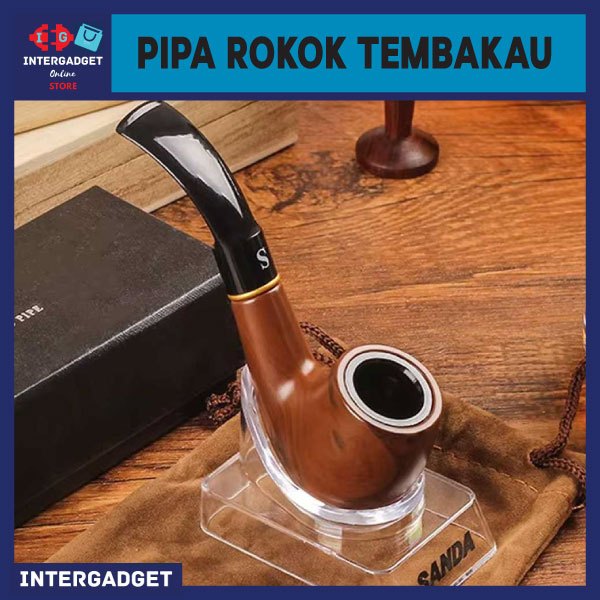 Jual Pipa Rokok Tembakau Cangklong Tobacco Pipe Resin Ebony Wood ...