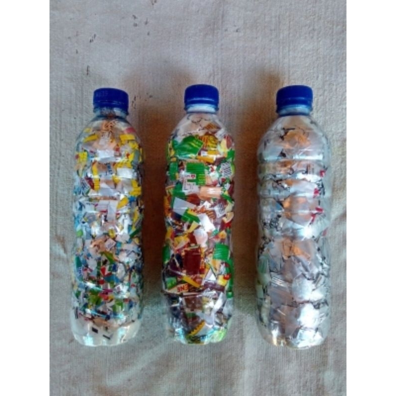 Jual ecobrick botol 600 ml /ekobrik isi full sampah plastik bersih ...