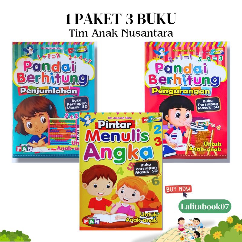 Jual BUKU ANAK TK PAUD/PAKET 3 BUKU SERI BERHITUNG/PAH | Shopee Indonesia