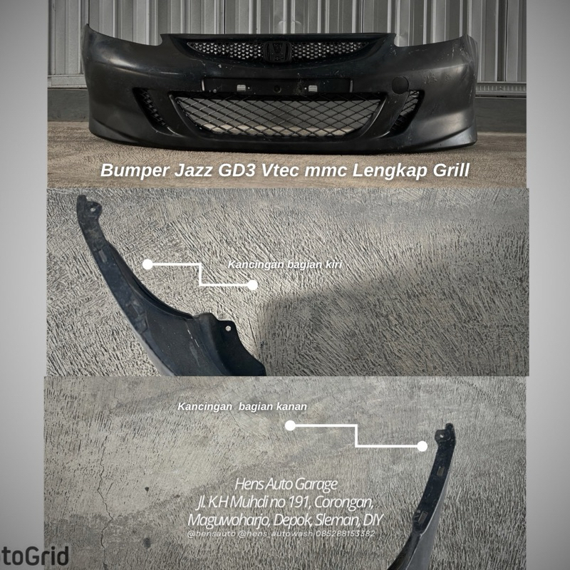 Jual Bumper jazz gd3 vtec mmc facelift lengkap depan belakang | Shopee ...