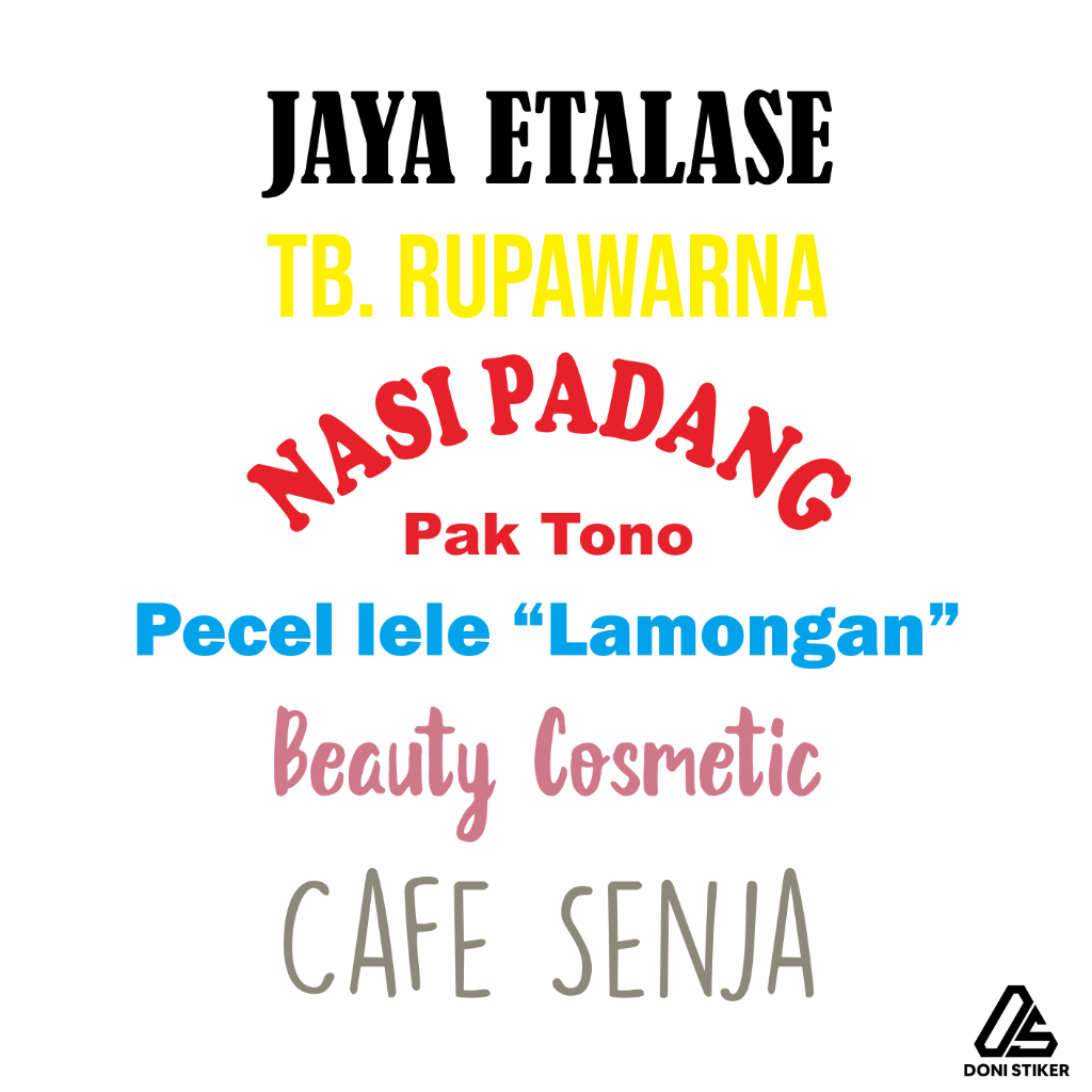 Jual stiker nama tulisan branding custom | Shopee Indonesia