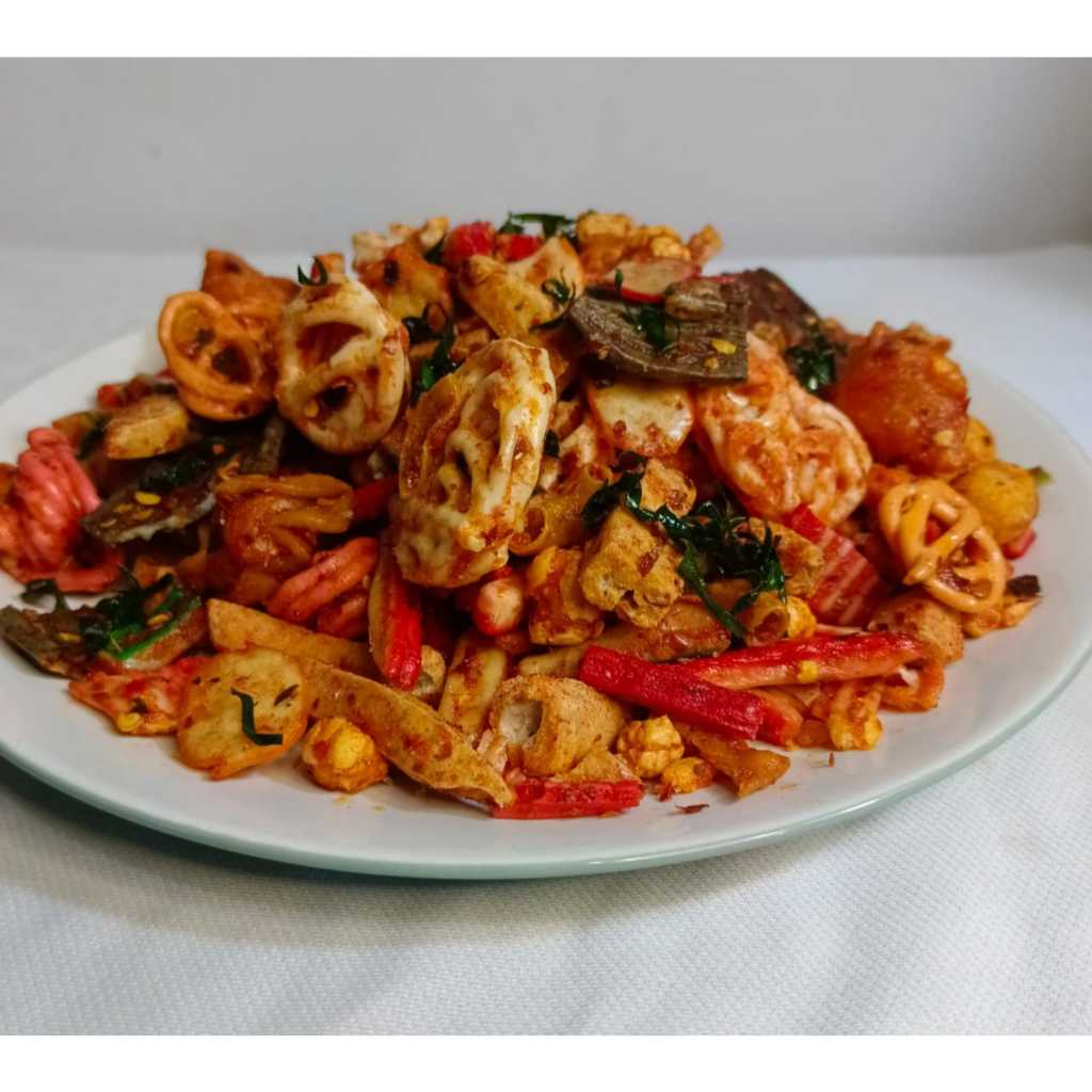 Jual Kerupuk Seblak Campur Basreng Makaroni Bantat Mix Bumbu Cikruh ...