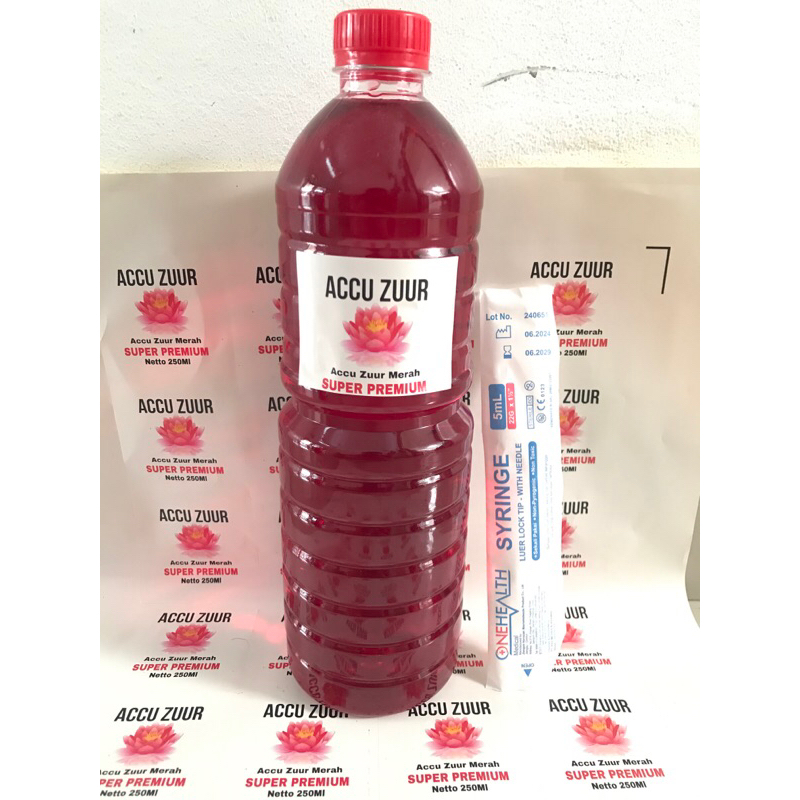 Jual AIR AKI ZUUR SUPER PREMIUM MERAH 1 BOTOL ISI 1 LUTER UNTUK AKI ...