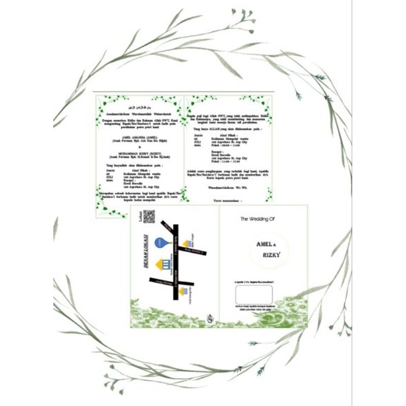 Jual Undangan Pernikahan Murah/Simple/Unik FREE ( Desaign,Foto,Denah ...