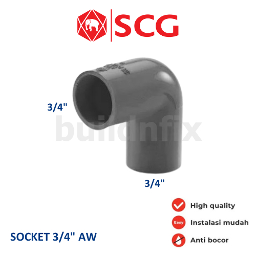 Jual SCG KNEE / KENI / ELBOW PVC 3/4" AW | Shopee Indonesia