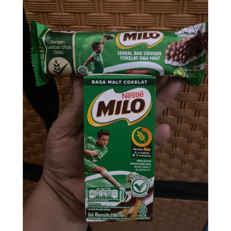 Jual milo cereal bar beli 1 gratis 1 Milo uht180ml | Shopee Indonesia
