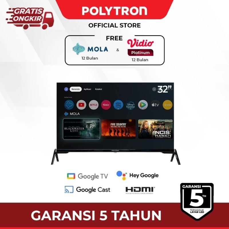 Jual Polytron Led Google TV 32 " PLD 32RG9058 / update 32" 32AG5959 ...