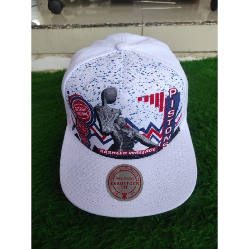Jual Topi Mitchell and Ness x NBA Detroit Piston Rasheed Wallace ...