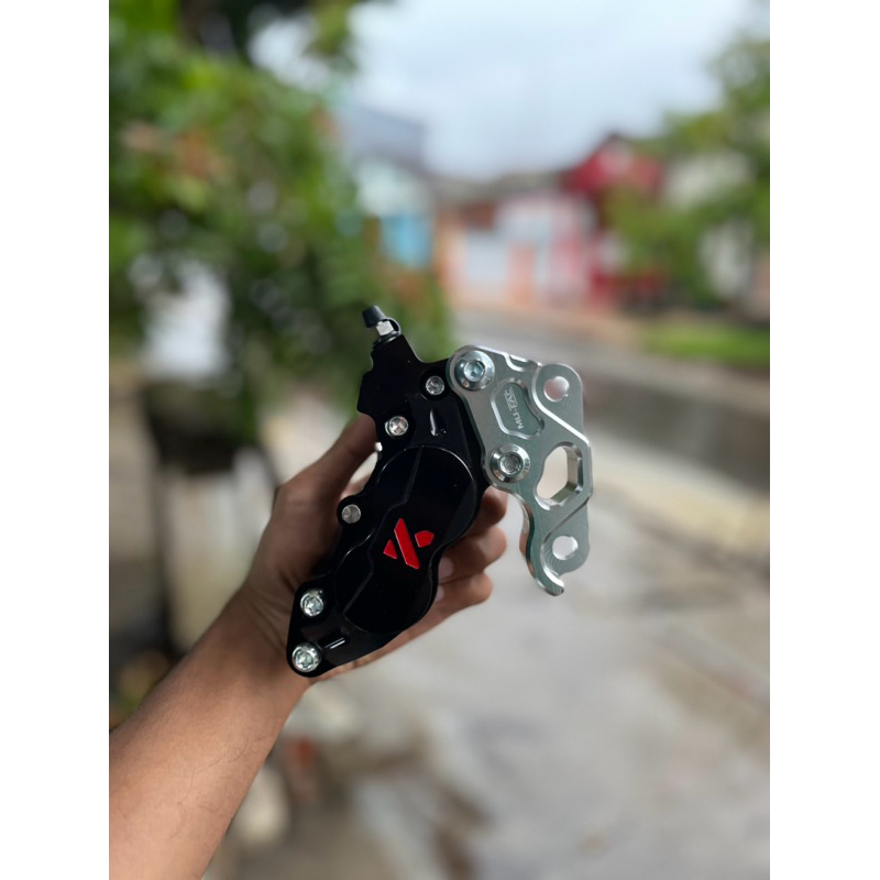 Jual kaliper KTC Kytaco 4P 4Piston axial set breket PNP untuk yamaha MXking MX king grey abu abu ...