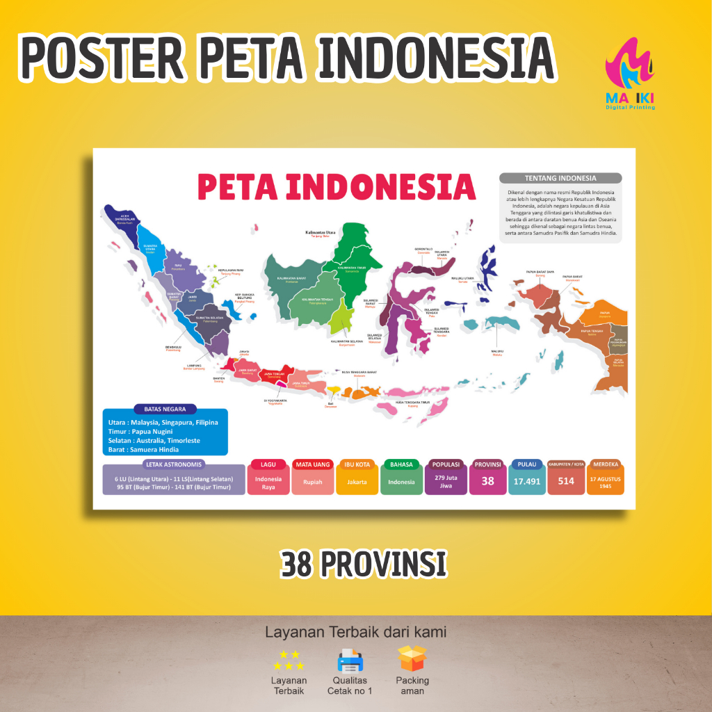 Jual Poster Peta Indonesia / poster belajar peta Indonesia (38 Provinsi ... Jual Poster Peta Indonesia / poster belajar peta Indonesia (38 Provinsi ...