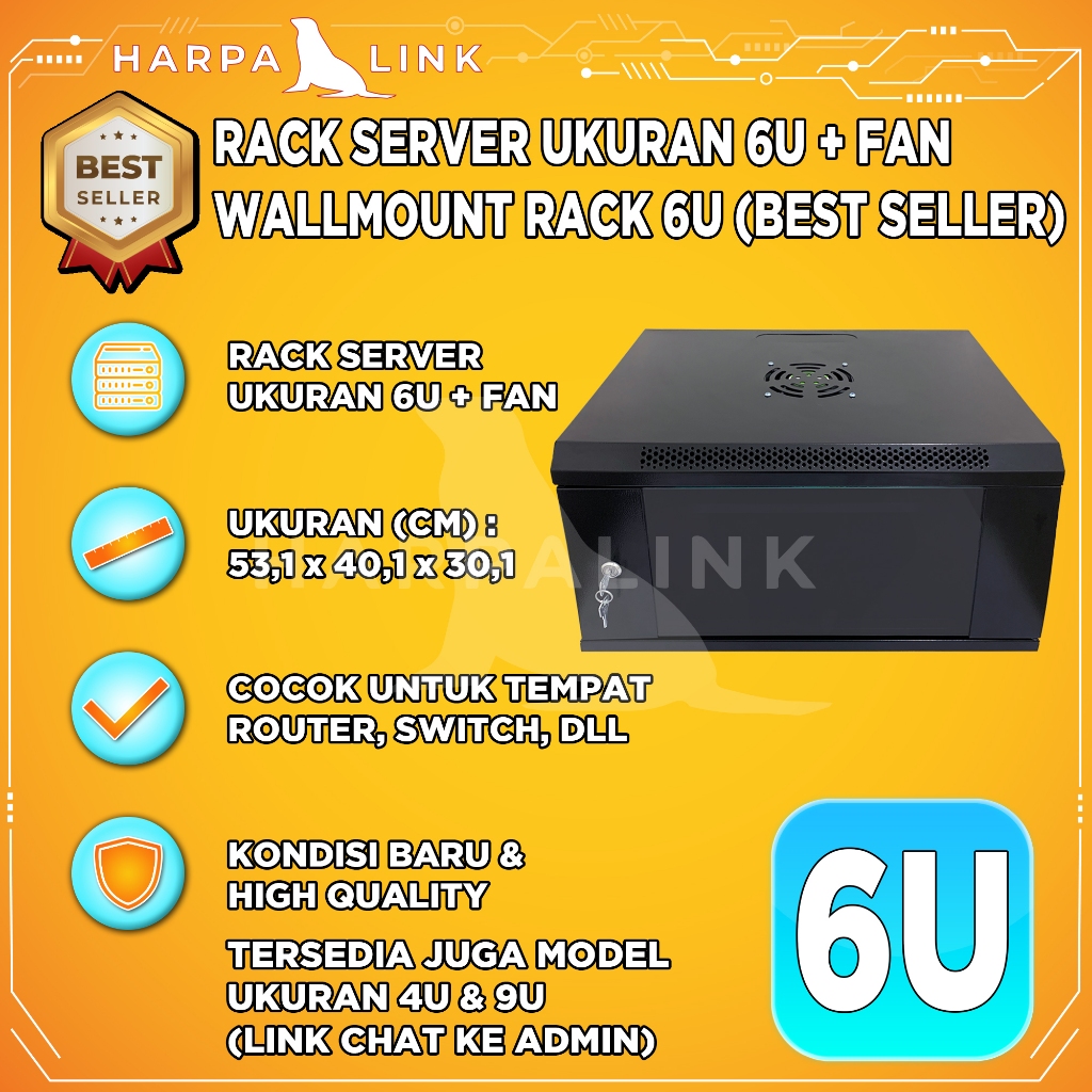 Jual Wallmount Rack Server 6U / Wallmount Rack 6U / Rak Server Ukuran ...