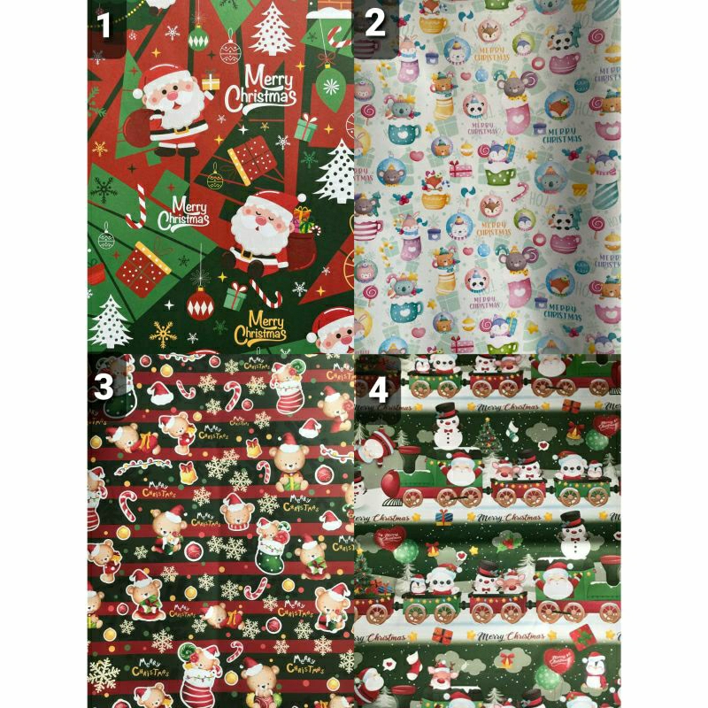 Jual Bundle Kertas Kado & Kartu Natal Sanwa / Promo Kertas Kado Natal ...