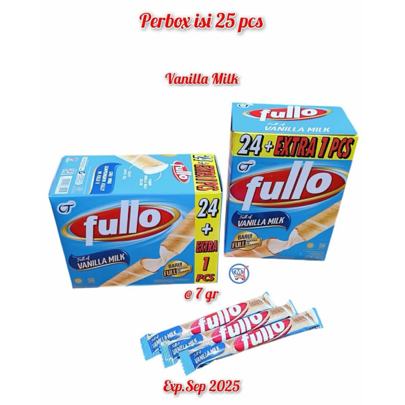 Jual FULLO VANILLA MILK | FULLO COKLAT ISI 25 PCS | Shopee Indonesia