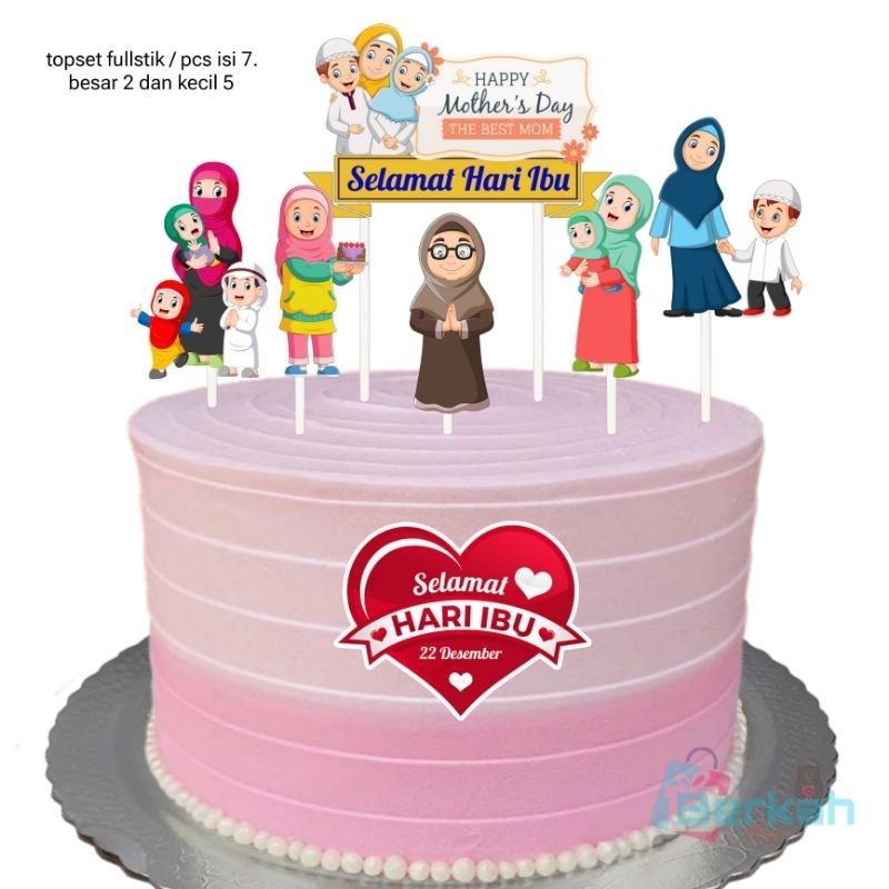 Jual hari ibu,topper hari ibu,topper karakter hari ibu,topper kue tema ...