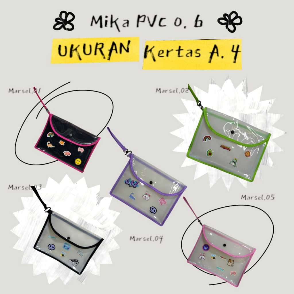Jual Tas map dokumen mika pvc 0.6 tas tas dokumen file A4 ukuran folio ...