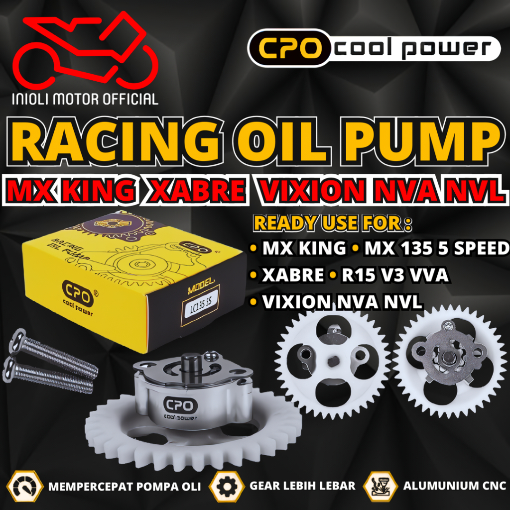 Jual CPO POMPA OLI OIL PUMP CPO RACING XABRE MX KING R15 V3 VVA VIXION NVA NVL MX 135 5S MX135 ...