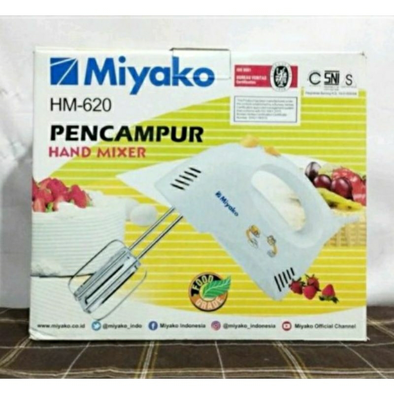 Jual #MAU# Miyako HM-620 Hand Mixer Pengaduk Adonan Tepung Roti Kue ...